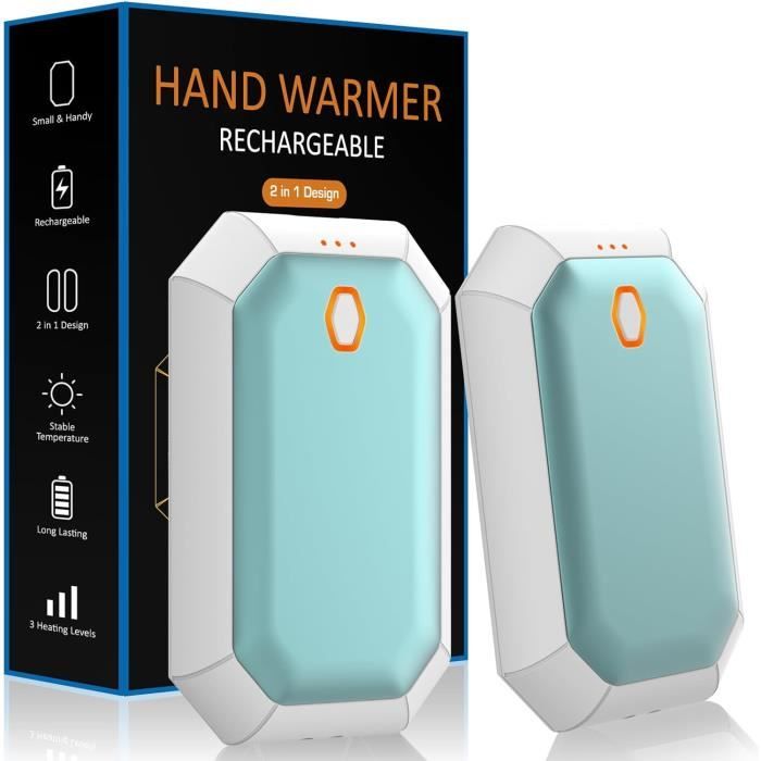 WOWGO Lot de 2 Chauffe-Mains Rechargeables - 4000 mAh - Idéal pour Les ...