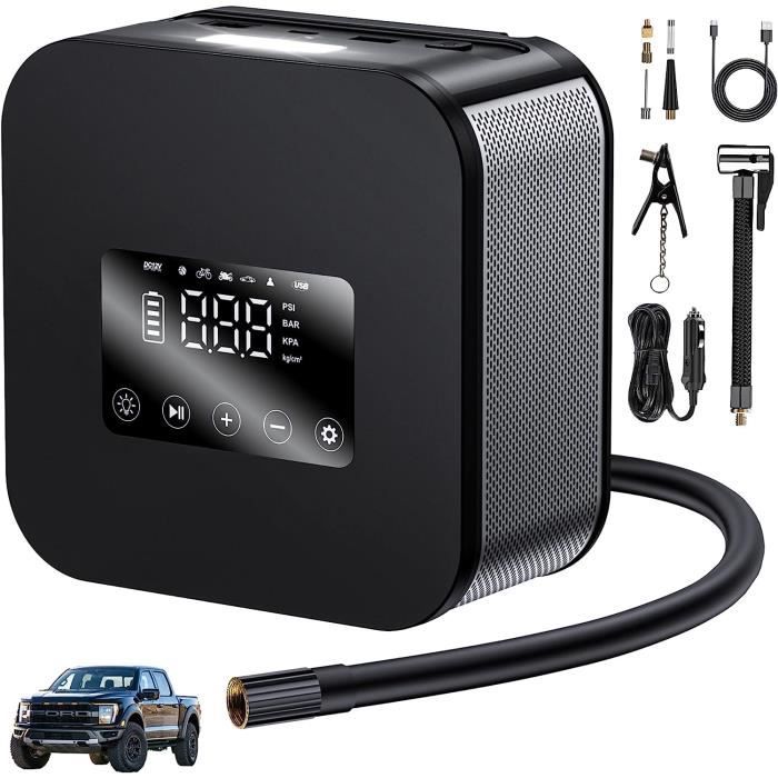 Touch-Screen Mini Compresseurs D'Air Portatif 7800 Mah,12V Gonfleur ...