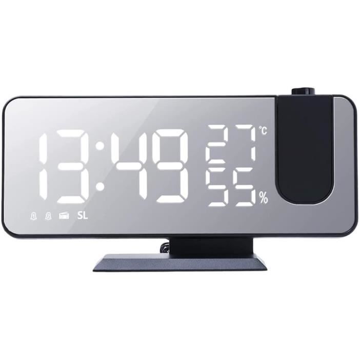 Radio-réveil de plafond, réveil numérique à projection dans la chambre ...
