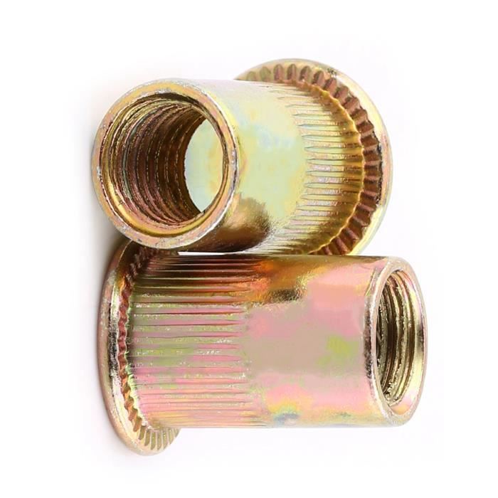 Vvikizy Écrou Rivet M3-M12 Écrou de Rivet Fileté Plat en Acier au ...