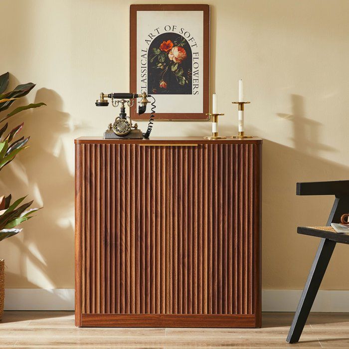 Buffet moderne 80x40x80 cm avec panneaux en relief étagères réglables ...