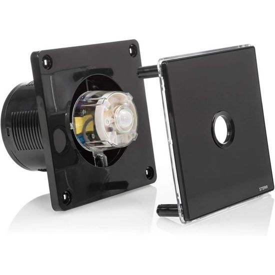 STERR Noir Extracteur D'air 100 mm Avec Détecteur De Mouvement PIR Et ...