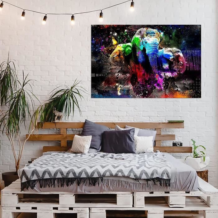 Impression sur Toile intissée Animaux Abstrait 90x60cm,1 Piece,Motif ...