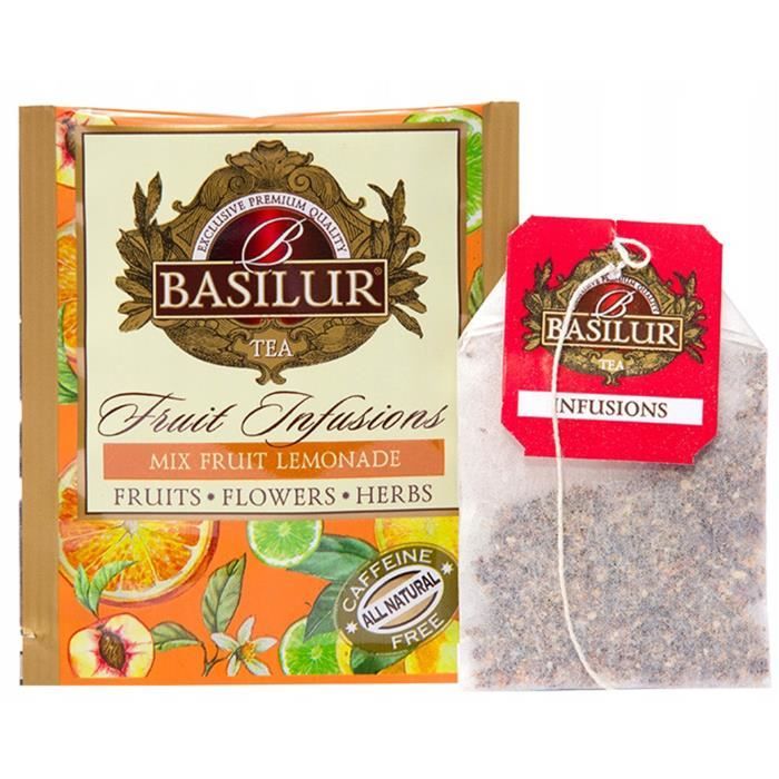BASILUR Fruit Infusions - Thé aux fruits sans caféine aromatisé aux ...