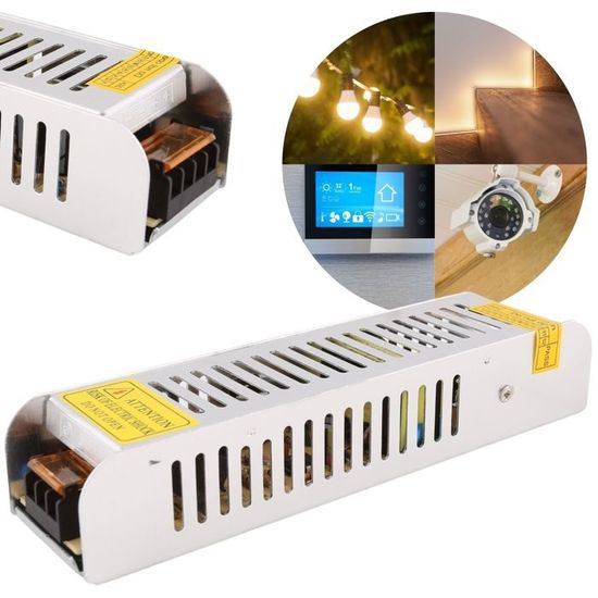 Alimentation modulaire LED 120W 12V 10A IP20 SLIM 190x46x35 mm ...