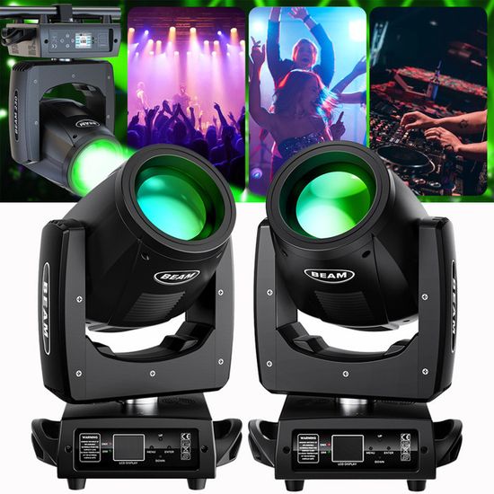 UKing 280W DJ Lyre LED - Lumière de Scène Beam Wash Gobo Coloré DMX ...