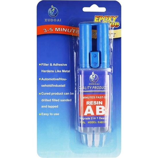 Colle Power Epoxy, Résine Epoxy Bi-Composante 5 Minutes Collage Rapide ...