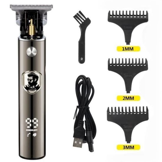 ALL10061-Tondeuse à cheveux électrique sans fil Rechargeable USB T9 professionnel pour hommes ...