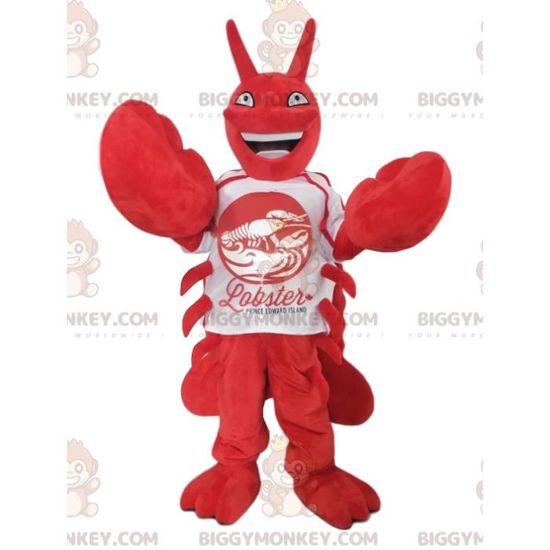 Costume de mascotte BIGGYMONKEY™ de homard hilarant avec un maillot ...
