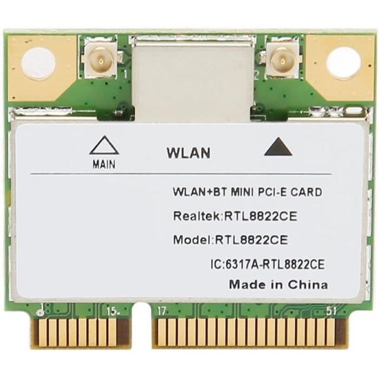Rtl8822Ce Mini Carte Wifi Pcie Carte Réseau Sans Fil Gigabit 2.4G 5G ...