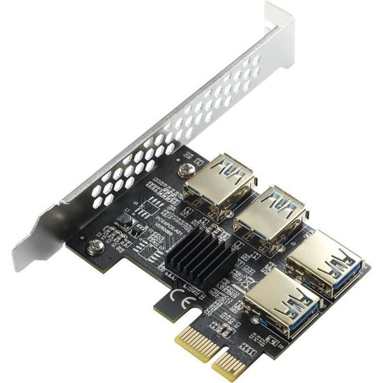 Carte Adaptateur Pcie 1 À 4 Pci Express Splitter, Pcie 4X À 16X Fentes ...