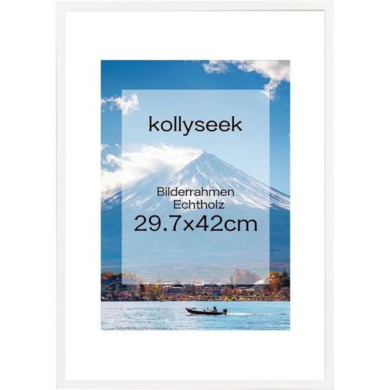 Cadre Photo A3 En Bois Véritable Avec Passe-Partout - Cadre En Bois De ...