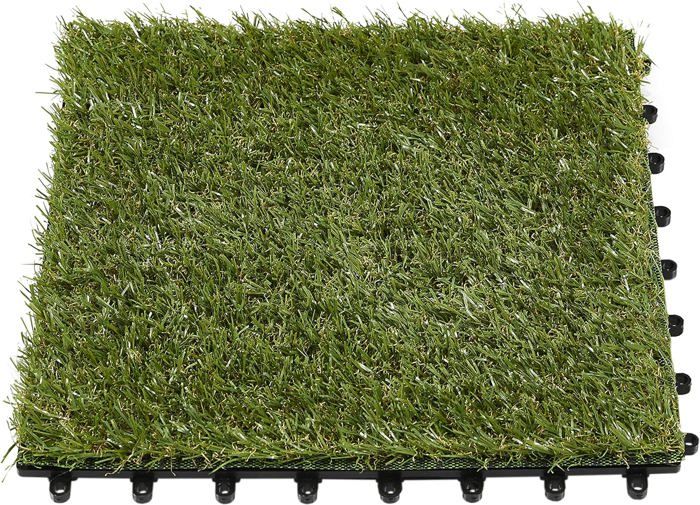 Lot de 10 Dalles de Gazon Artificiel pour Balcon ou terrasse 30 x 30 cm = 0,9 m² - Vert.[Q102 ...