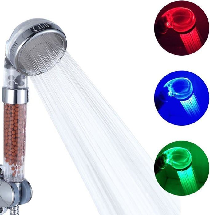 Pommeau De Douche Led 3 Couleurs Tte De Douche Temprature Douchette Spa ...