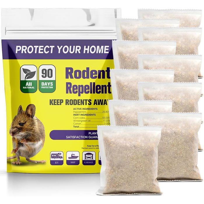 Repulsif Souris Et Rats, Anti Rongeur Puissant Pour Intérieur ...