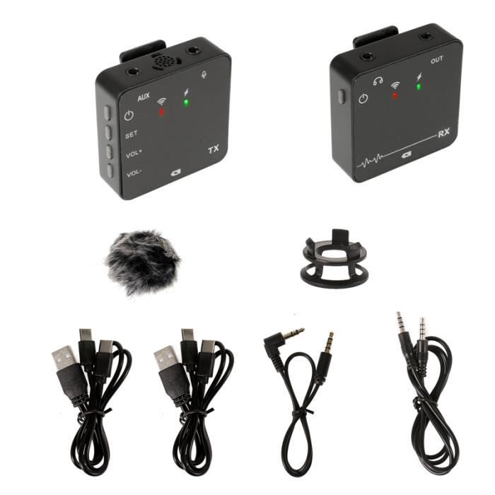 Micro unique-Microphone Lavalier sans fil GO PRO II, caméra, Interview ...