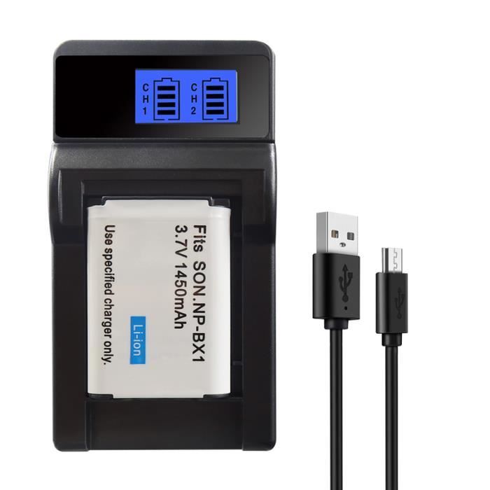 1Charger 1Battery-Chargeur de batterie NP-Bx1 pour Sony M3 M2 DSC Rbronch100 AS100V HX300 HX400 ...