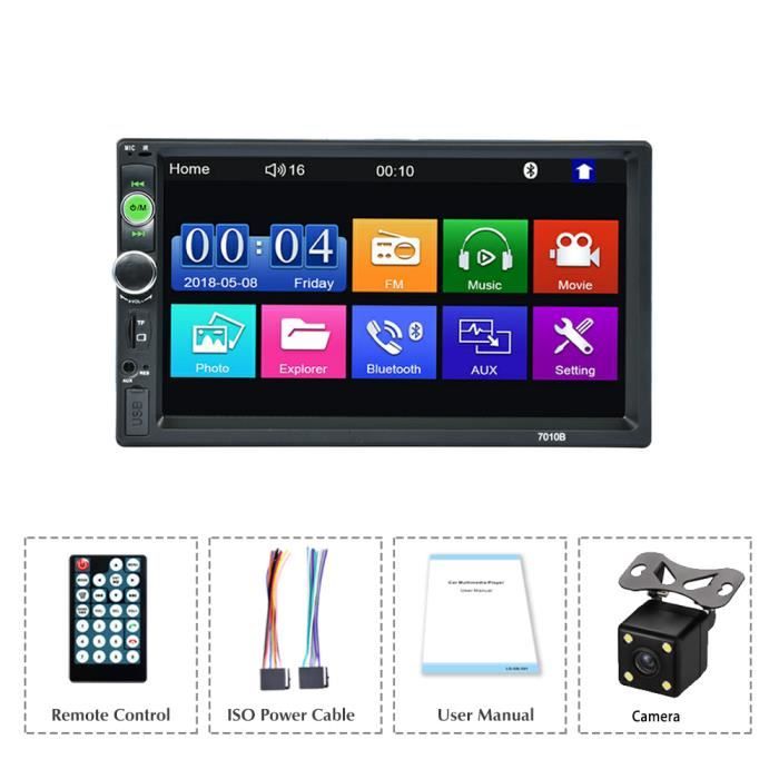 7010 contrôle 4LED - Autoradio avec écran tactile 7 "HD, MP5, Bluetooth ...