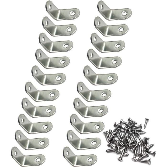 Equerre Fixation, Equerre De Fixation, 20 Pcs 90 Degrés Equerre Metal ...