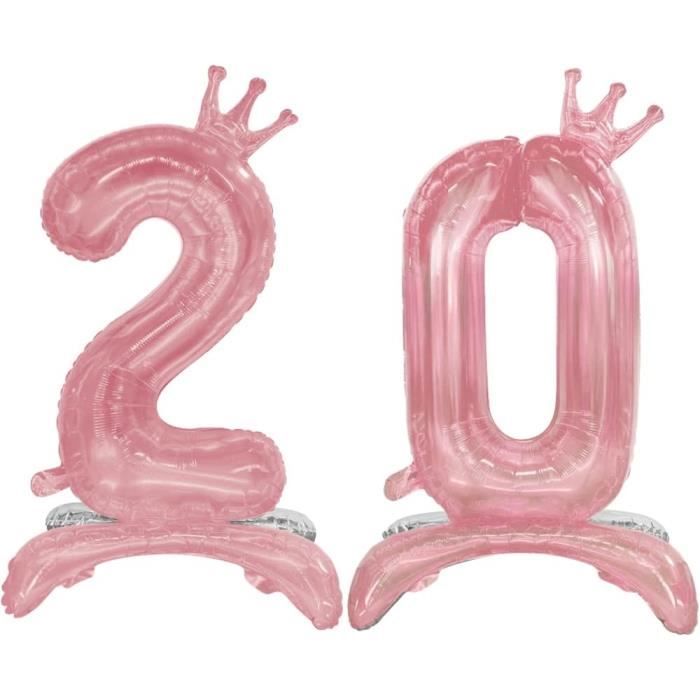 Ballon 20 Ans Rouge Cristal Xl Debout - Ballon Anniversaire 20 Ans ...