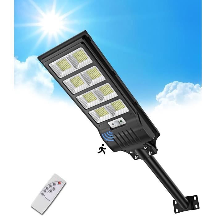400w Solaire Exterieur Lampadaire-720 LED DéTecteur de Projecteur LED ...