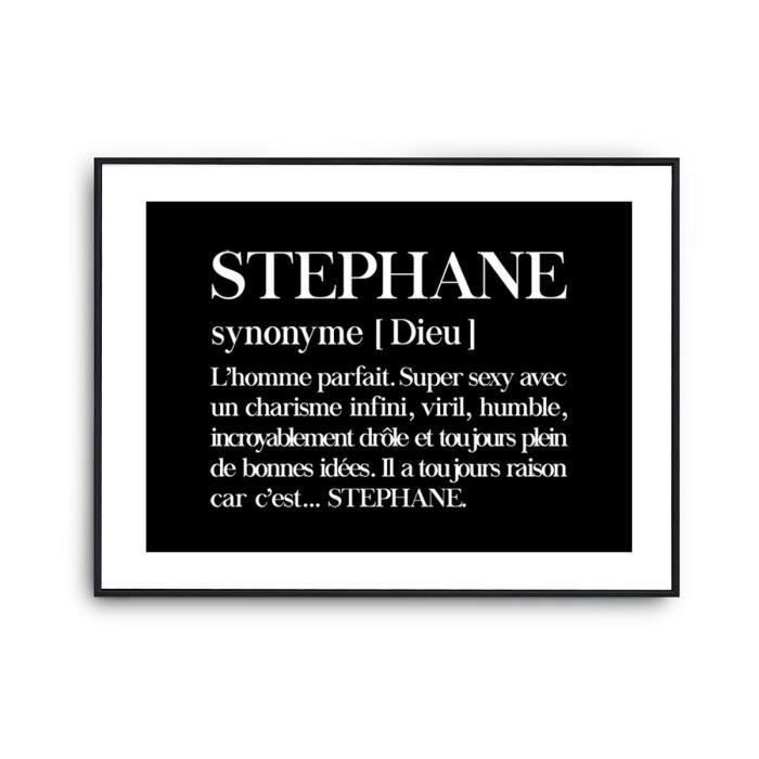 Affiche - Stephane - Humour - Papier 310 g/m² - A2 - Décoration Murale ...