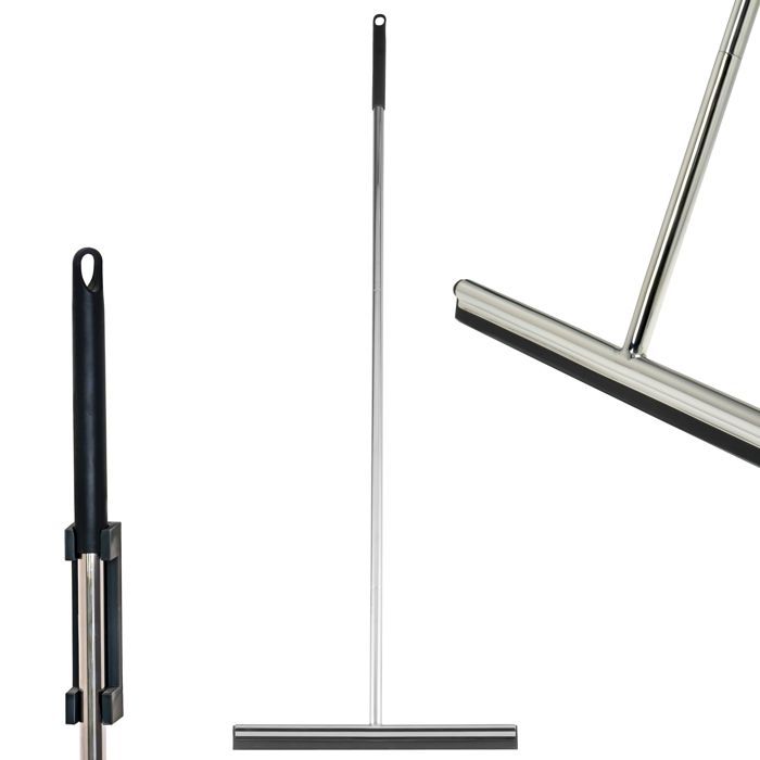 Bremermann Raclette de sol avec support mural, en inox brillant et ...