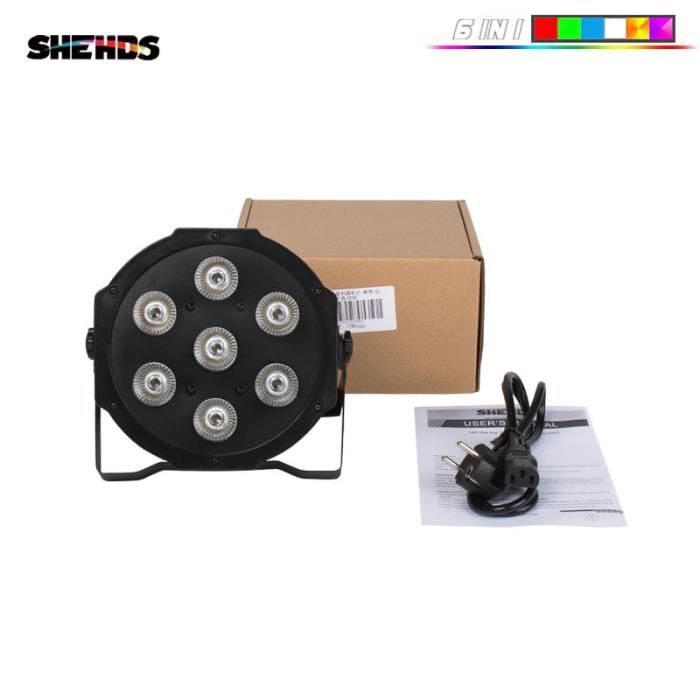 Éclairage LED - RGBWA + UV - Éclairage de scène - 7x18W - Longue durée ...