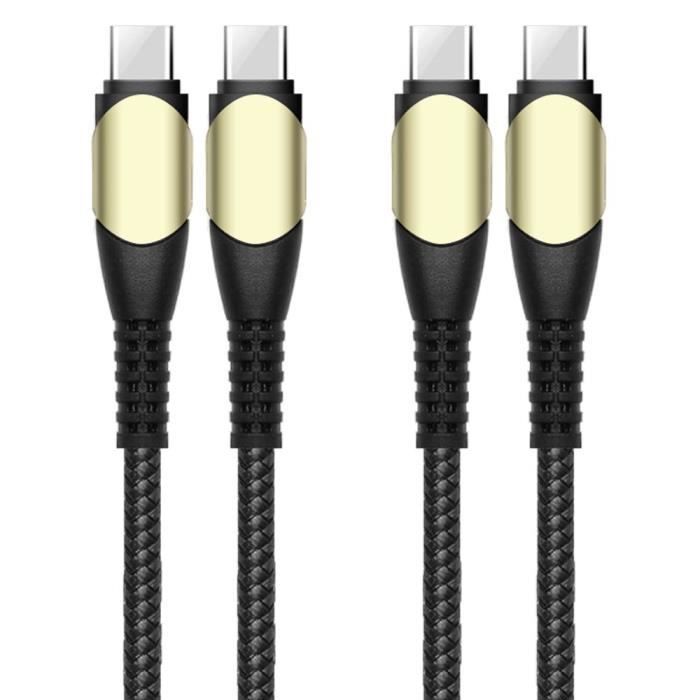 Lot de 2 Câble USB-C vers USB-C Rapide 60W pour Xiaomi Redmi 9T 9 ...