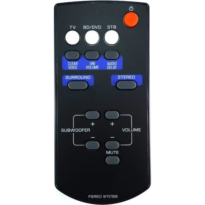Télécommande Fsr60, Wy57800 Pour Barres De Son Yamaha Ats-1010, Yas-101 ...
