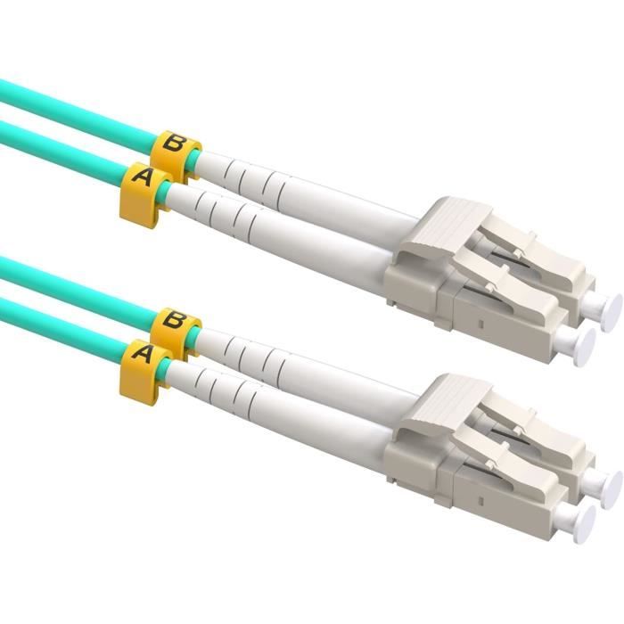 Fibre Patch Cable, 10 G Gigabit Câbles De Fibre Optique Avec Lc Vers Lc ...