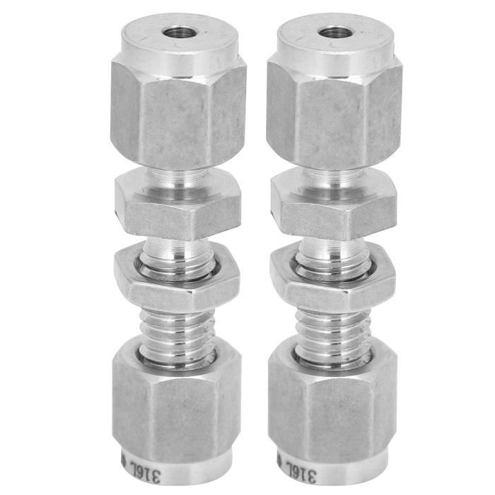 Cikonielf cloison de raccord 2pcs cloison de compression en acier inoxydable 316 accessoire de ...