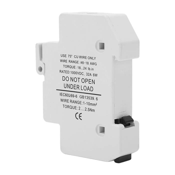 Disjoncteur CC - MOH - 32A - PVC ignifuge - Noyau de fusible ...