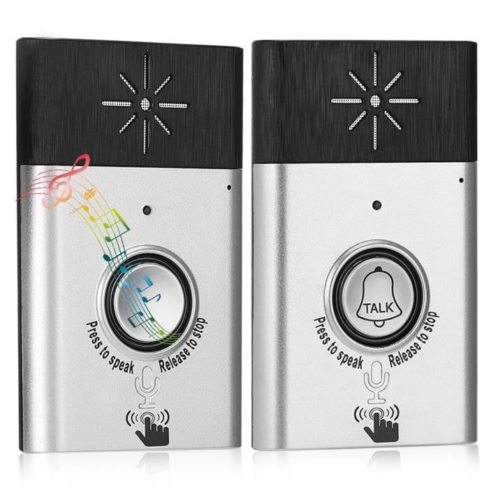 Interphone mobile sans fil sonnette interphone bidirectionnel 300M ...