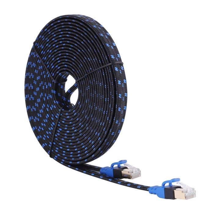 Fdit Câble Ethernet plat Câble Ethernet Cat7 Câble de cordon de ...
