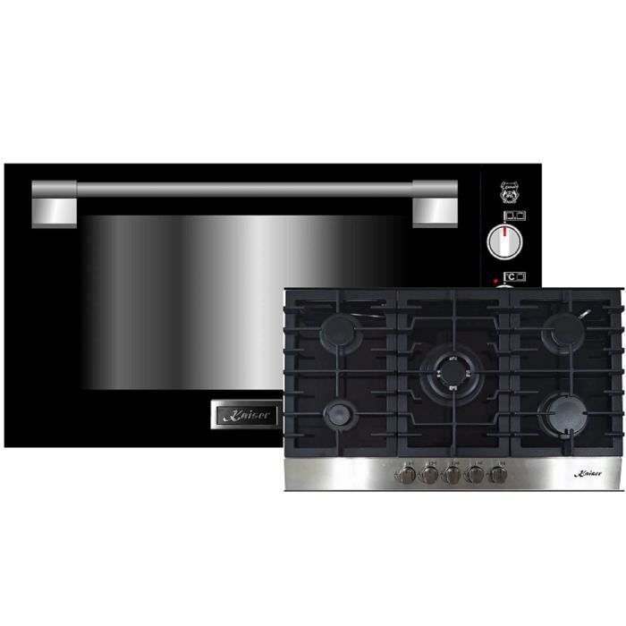 Kaiser EG 9371 Four à gaz encastrable 90cm + KCG 9386 Plaque de cuisson ...