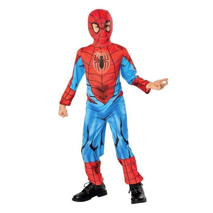 DÉGUISEMENT SPIDER-MAN ENFANT 5/6 ANS Rouge, Bordeaux - Cdiscount Jeux ...