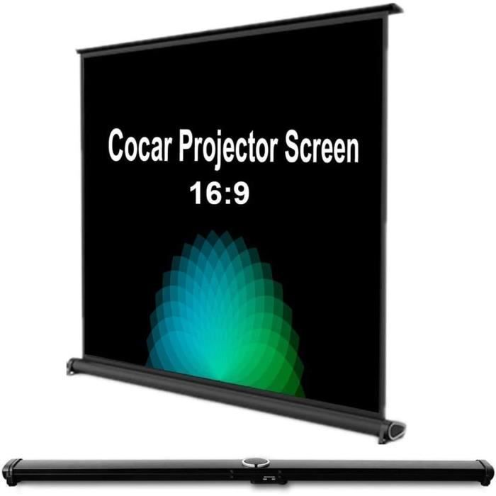 Toile Videoprojecteur, 50" Ecran Projection Portable Rétractable Pull ...