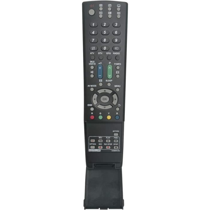 Ga586Wjsa Télécommande De Remplacement Pour Sharp Aquos Tv Rrmcga586Wjsa Lc32B20E Lc32D65E ...