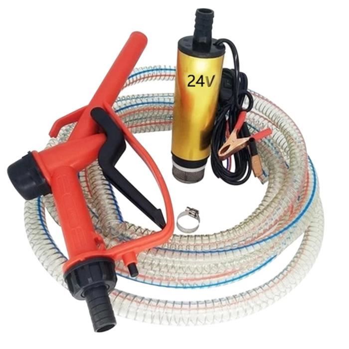 DC 24V Oil Pump Electric Refueling Nozzle Set with 5M Pipe &5M Cable ...