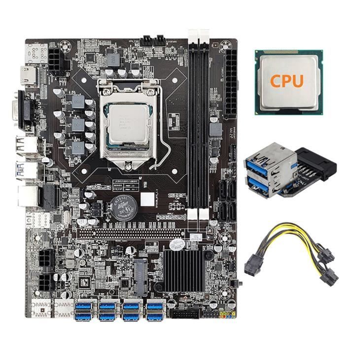 B75 8 GPU ETH Mining Motherboard+CPU+Power Line+USB3.0 Adapter ...