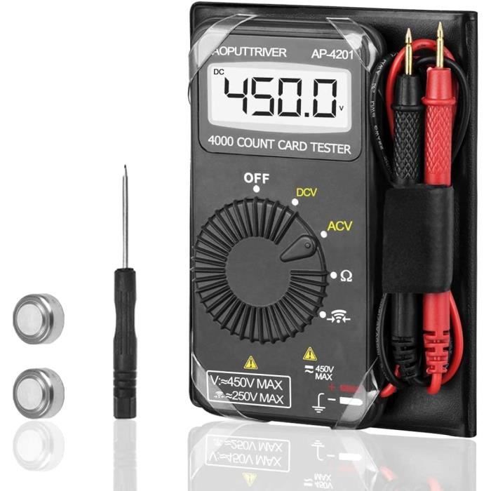 Mini Multimètre de Poche Numérique à Sélection Automatique AP-4201 4000 ...