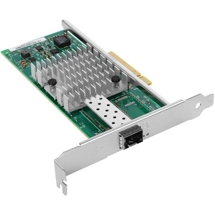 Euqvos pour Intel X520-DA1 10GbE Carte Réseau 82599ES Chip 1x SFP+ Port ...