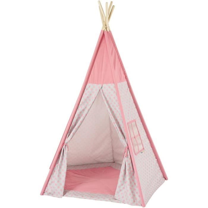 Howa Tipi Tente de Jeu Star Rose - Gris avec Tapis 8501120 - Cdiscount ...