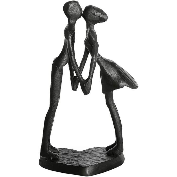 Aoneky Statuette Couple Amoureux- Sculpture Homme Femme en Fer - Statue Amour - Décoration de ...