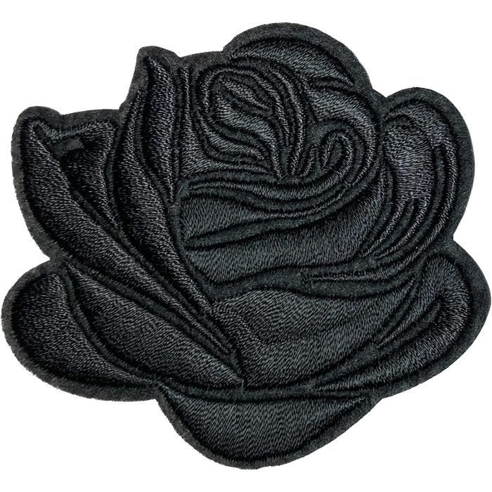 Écusson Rose Noire Fleur Patch Flower Nature Thermocollant 6,7x7,3cm -Shop262 - Cdiscount Beaux ...