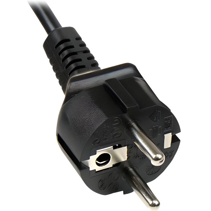 Câble d'alimentation en trèfle Schuko CEE7 vers IEC 320 C5 de 2 m pour ...
