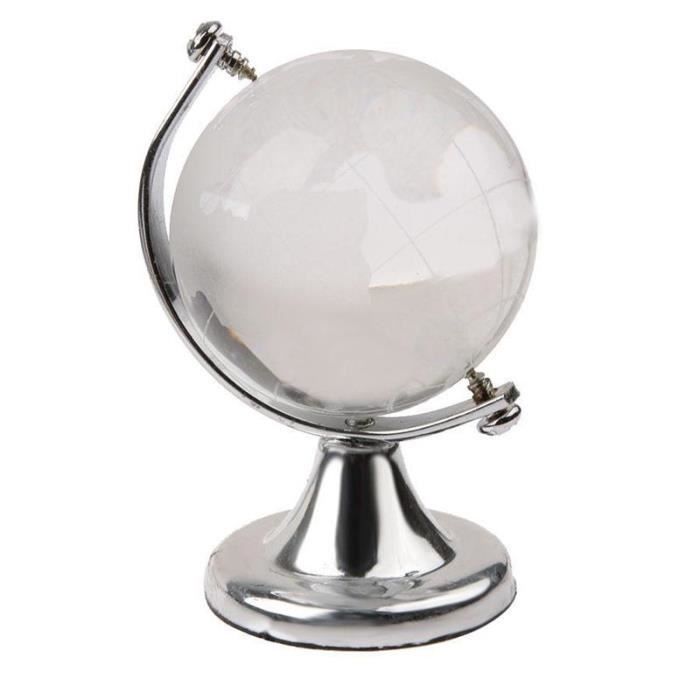 OBJET DECORATIF,Gris clair--Boule ronde de sphère de verre, Globe de la ...