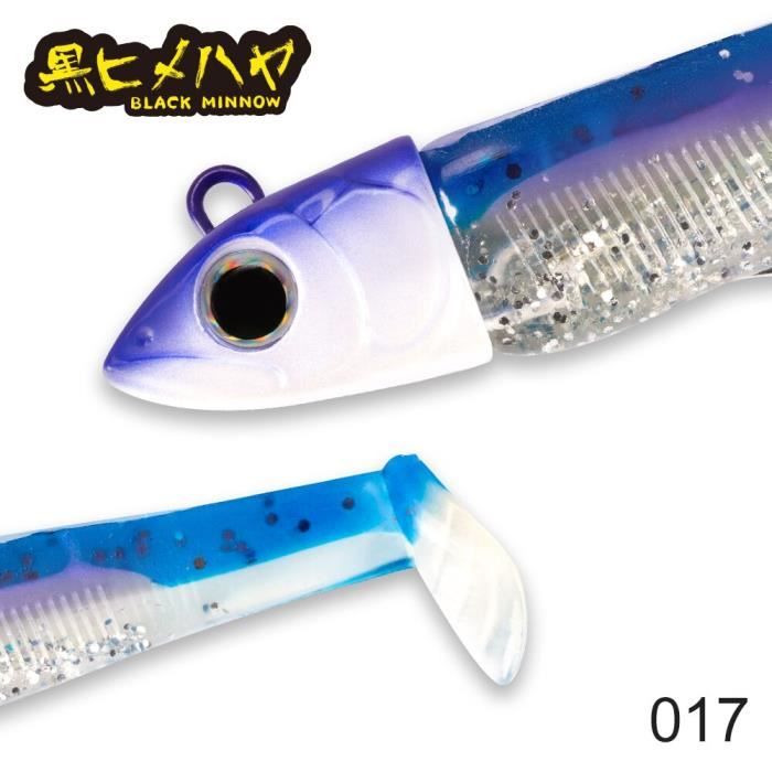 LEURRE DE PECHE,017-body 85mm head 12g--Leurre méné noir en Silicone ...