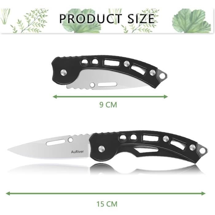 Couteau Pliant Petit - Noir - Couteau De Poche Mini Edc Outdoor À Deux ...